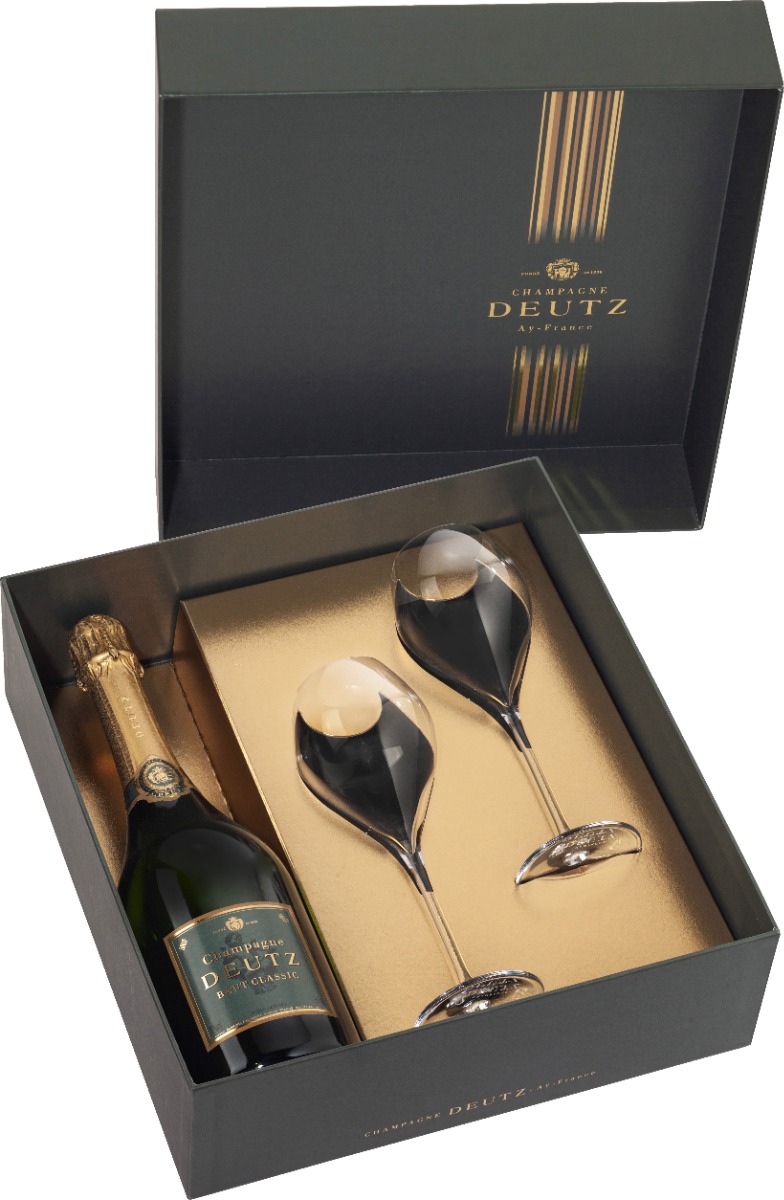 Deutz Brut Classic in Giftbox + 2 Glazen | Fourcroy